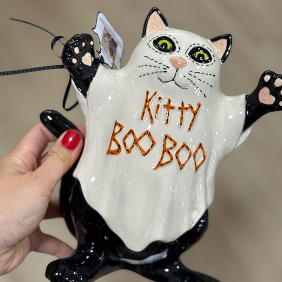 Blue Sky | Other | Kitty Boo Boo Ceramic Cat Figurine Black And White ...